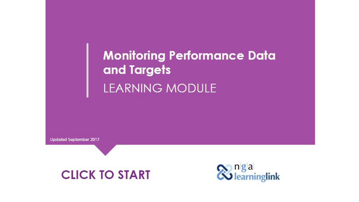 Monitoring performance data and targets | National Governance Association